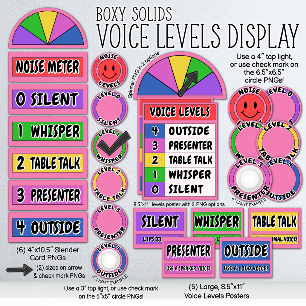 Voice Levels Display (Boxy) VL55DY-A328-2 - Wow My Class