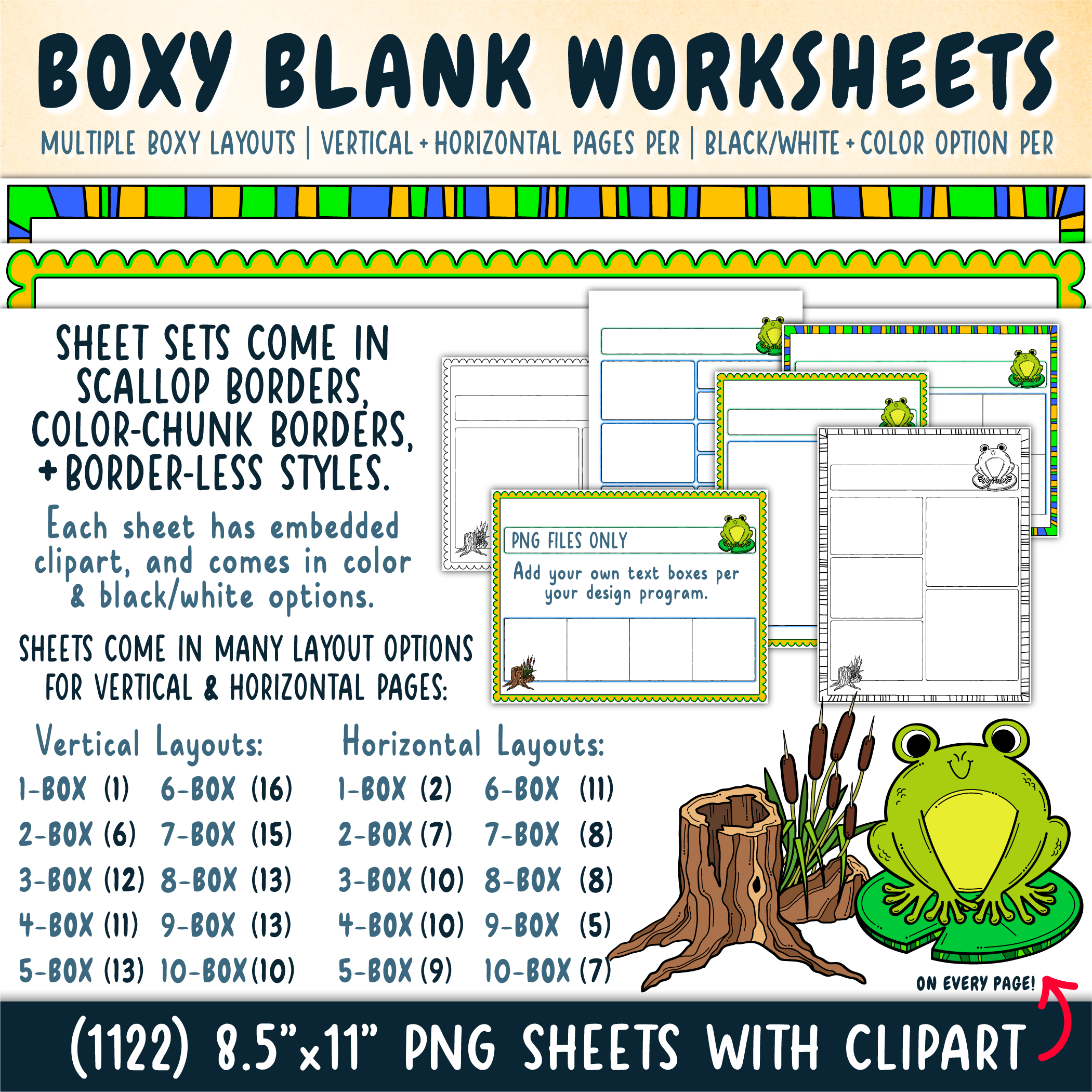 Worksheet Templates - Boxy WK55ST-A288 - Wow My Class