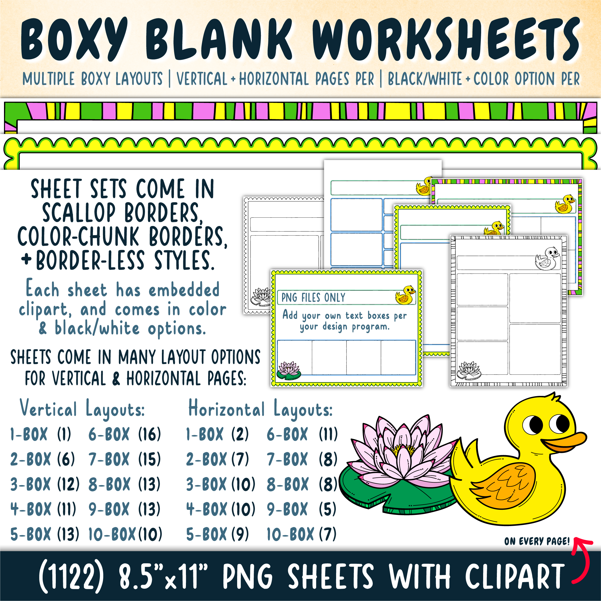 Worksheet Templates - Boxy WK55ST-A289