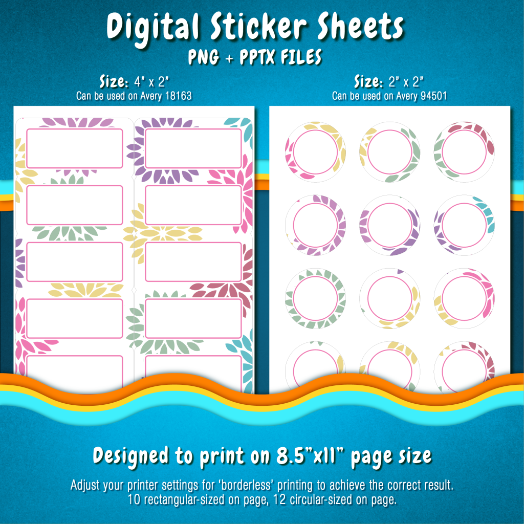MONTHLY FREEBIE: Digital Sticker | Label Sheet Templates A219 - Wow My ...