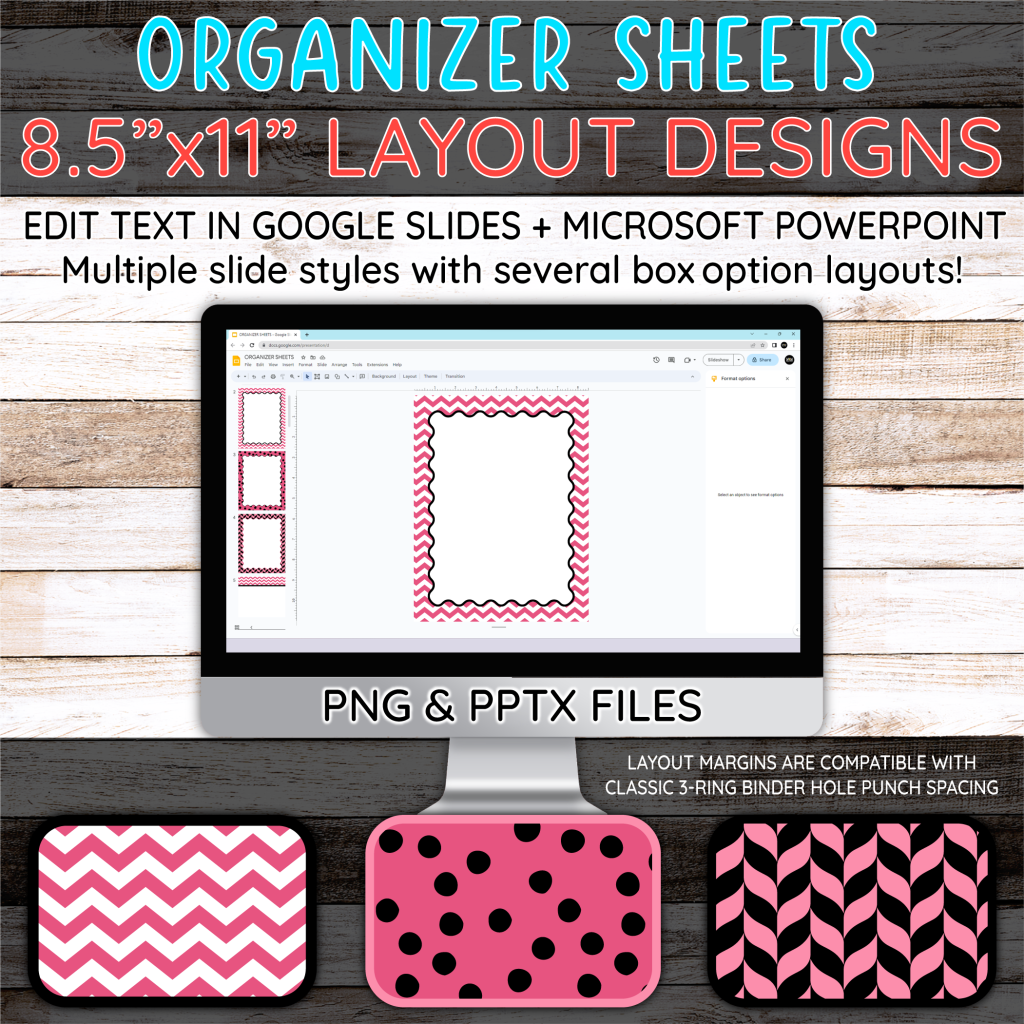 Organizer Sheet Templates OR55ST-A271 - Wow My Class